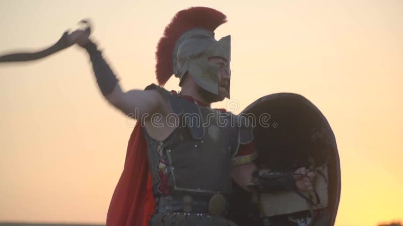 The Tired Gladiator Attacks the Other and he Dodges and Strikes Back ...