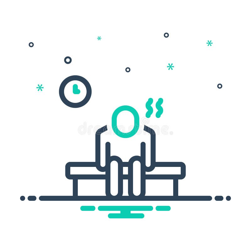 Mix Icon for Tired, Exhausted and Stress Stock Vector - Illustration of ...