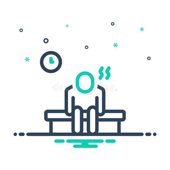 Mix Icon for Tired, Exhausted and Stress Stock Vector - Illustration of ...