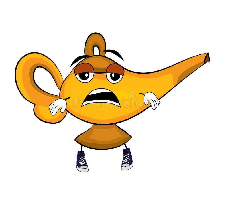 Sad lamp cartoon stock illustration. Illustration of symbol - 49312185