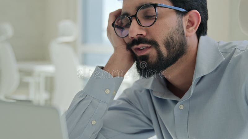 Tired Lazy Indian Man Arabian Businessman Manager Bored Yawn at Office ... Tired Lazy Indian Man Arabian Businessman Manager Bored Yawn at Office ...