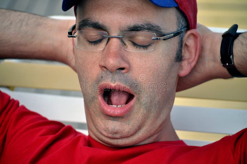 Tired man stock image. Image of fatigue, vacation, relaxing - 14587307