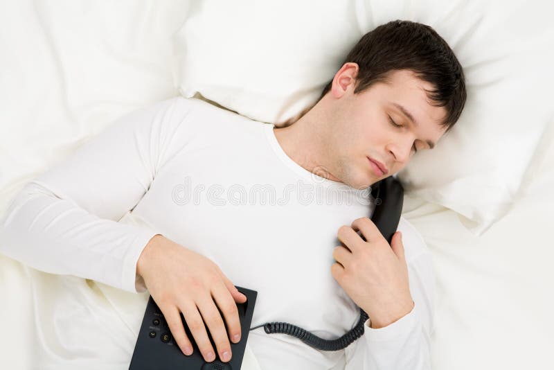 Tired man stock image. Image of angle, receiver, alone - 8341573