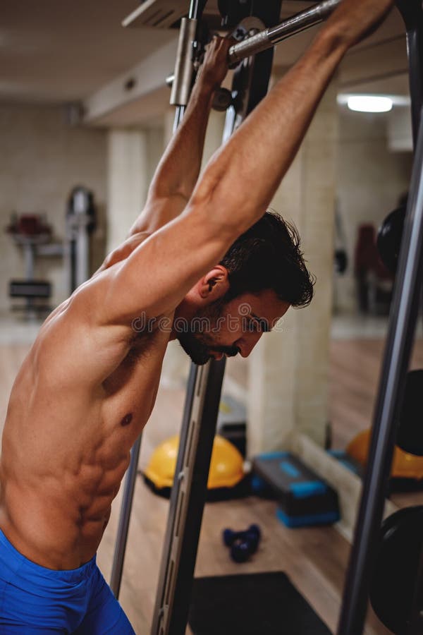 Tired Man in the Gym Looking Down Stock Photo - Image of concentration ...