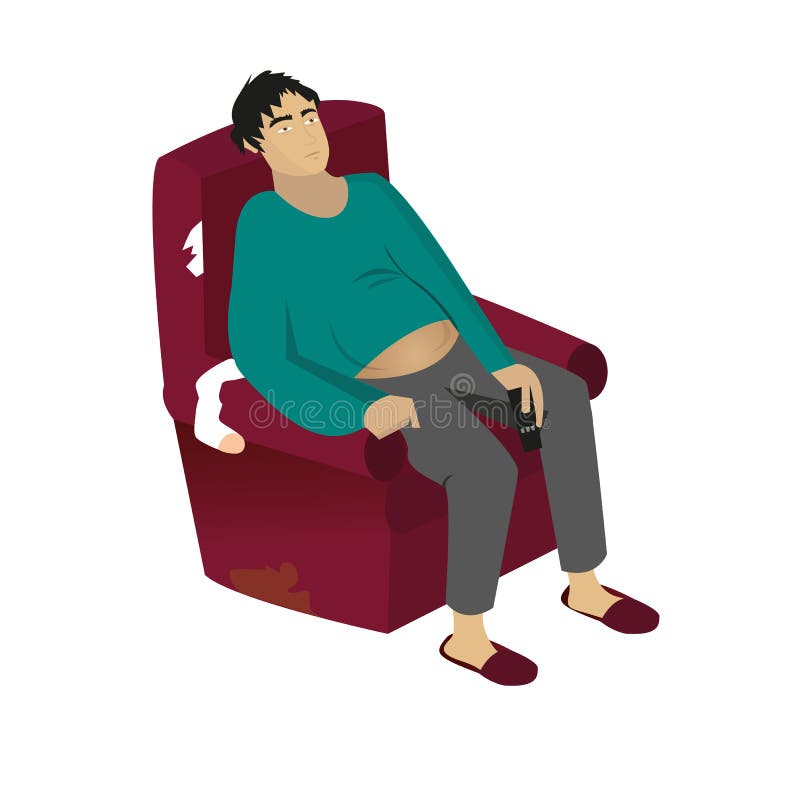 The tired man stock illustration. Illustration of belly - 102656773