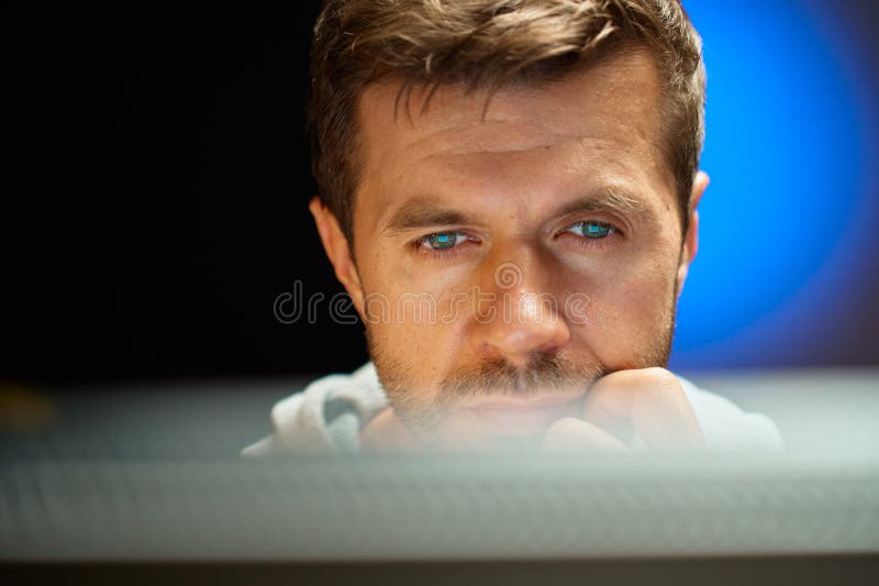 213 Tired Eyes Looking Computer Screen Stock Photos - Free & Royalty ...