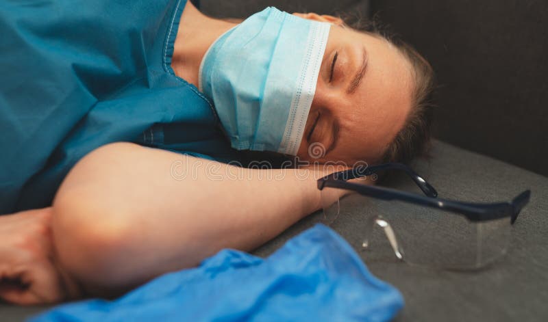Tired medical worker stock photo. Image of doctor, profession - 204197414