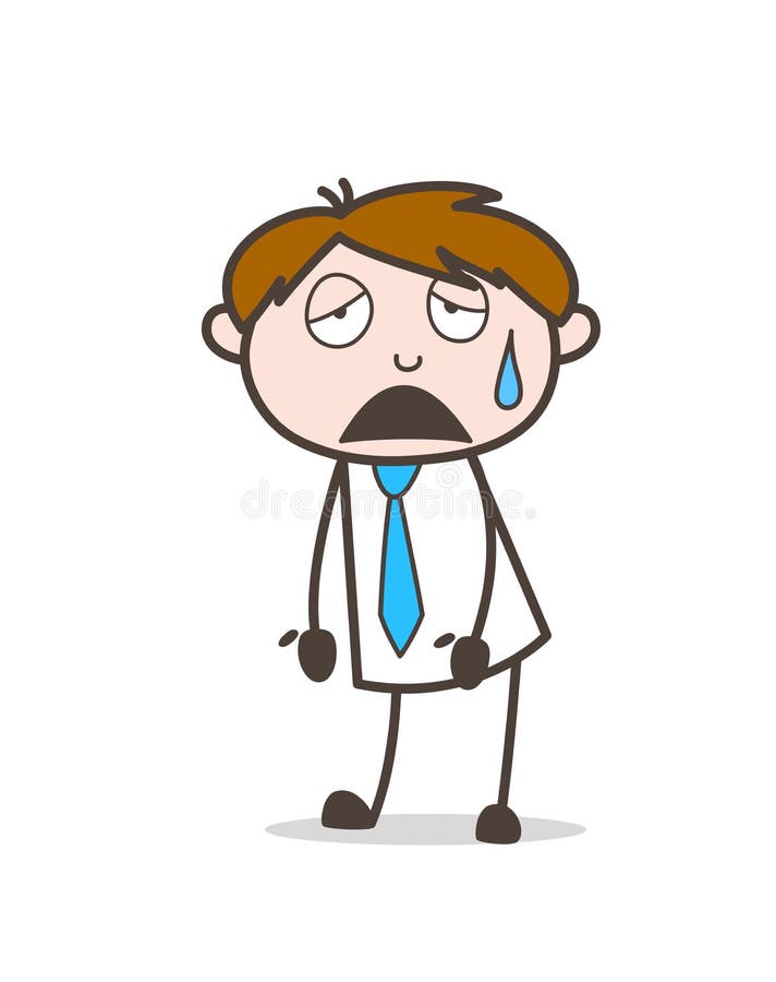 Tired Office Employee Character Vector Stock Illustration ...
