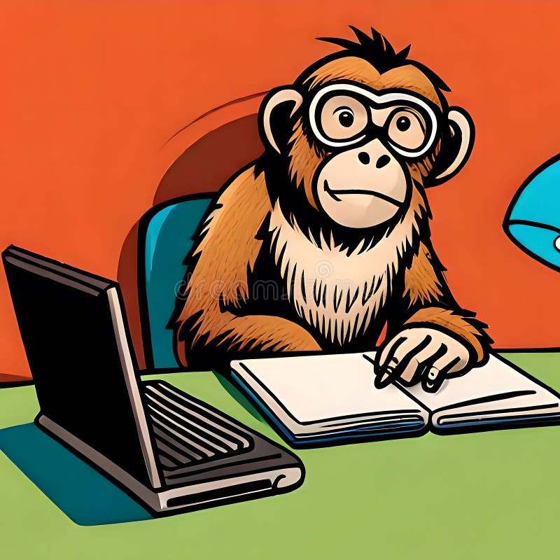 Sad Monkey Work Stock Illustrations – 11 Sad Monkey Work Stock ...