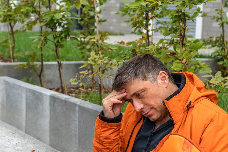 Demoralized worker stock photo. Image of adult, depression - 160465576