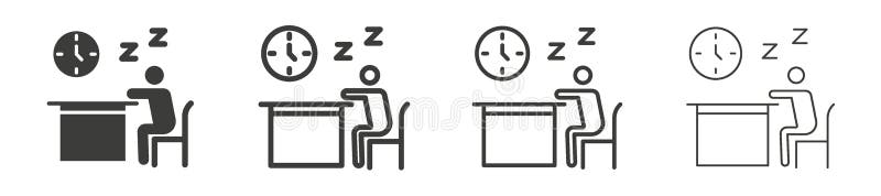 Tired Person Icon Vector Set on White Background Stock Vector ...