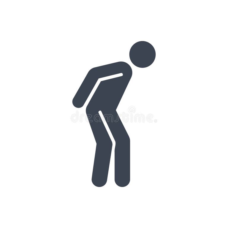 Tired Posture icon stock vector. Illustration of exhaustion - 348613732