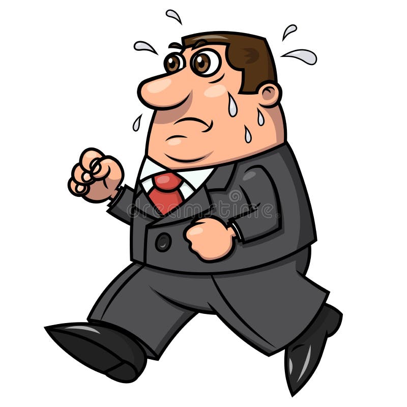 Tired Running Businessman 2 Stock Vector - Illustration of exhausted ...