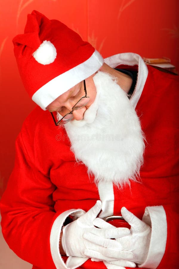 Tired santa claus stock image. Image of jaded, caucasian - 16703869