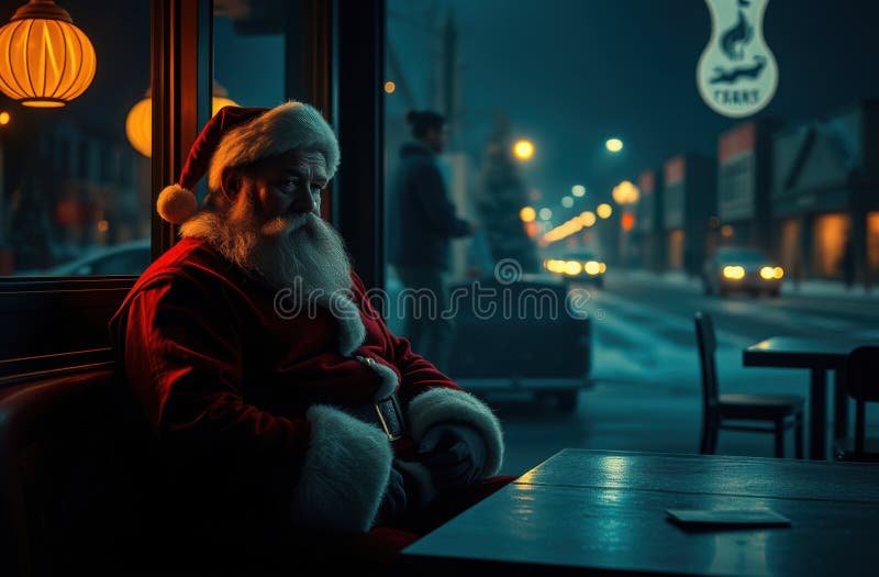 A Tired Santa Claus Resting Inside a Restaurant at 28-11-2024 Editorial ...