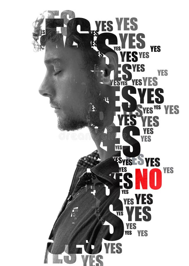 Tired of Saying Yes To Everything Stock Image - Image of person ...