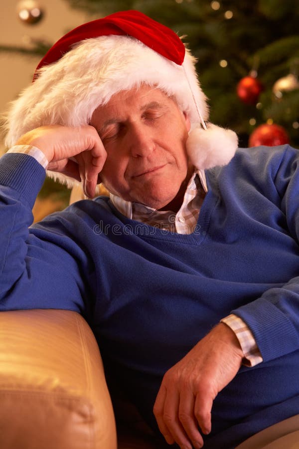 Miserable Grumpy Old Man at Christmas. Stock Photo - Image of reindeer ...
