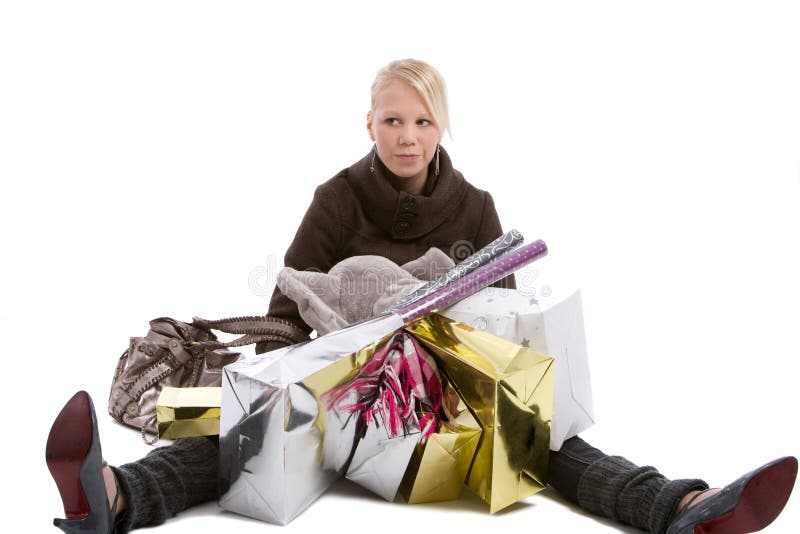 Tired shopper stock photo. Image of girl, buying, exhausted - 7281794