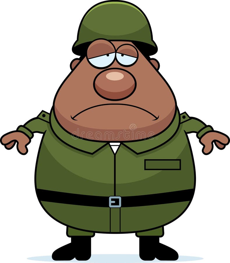 Tired Soldier stock vector. Illustration of people, depressed - 47713947