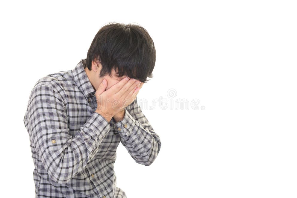 Disappointed Asian man stock photo. Image of adult, attractive - 126980792