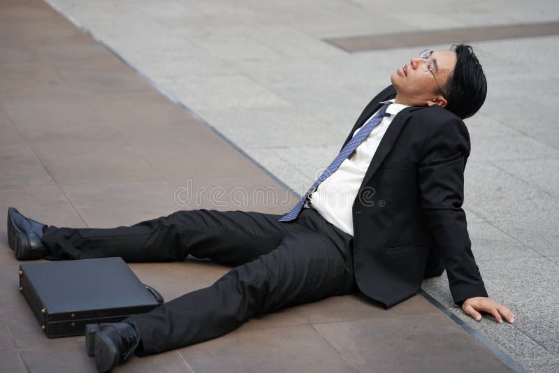 Tired or Stressful Businessman Stop Walking in City after Working Stock ... Tired or Stressful Businessman Stop Walking in City after Working Stock ...