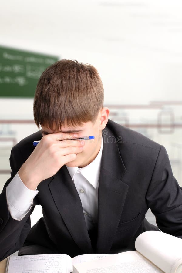 Tired student stock image. Image of exhausted, indoor - 19129461