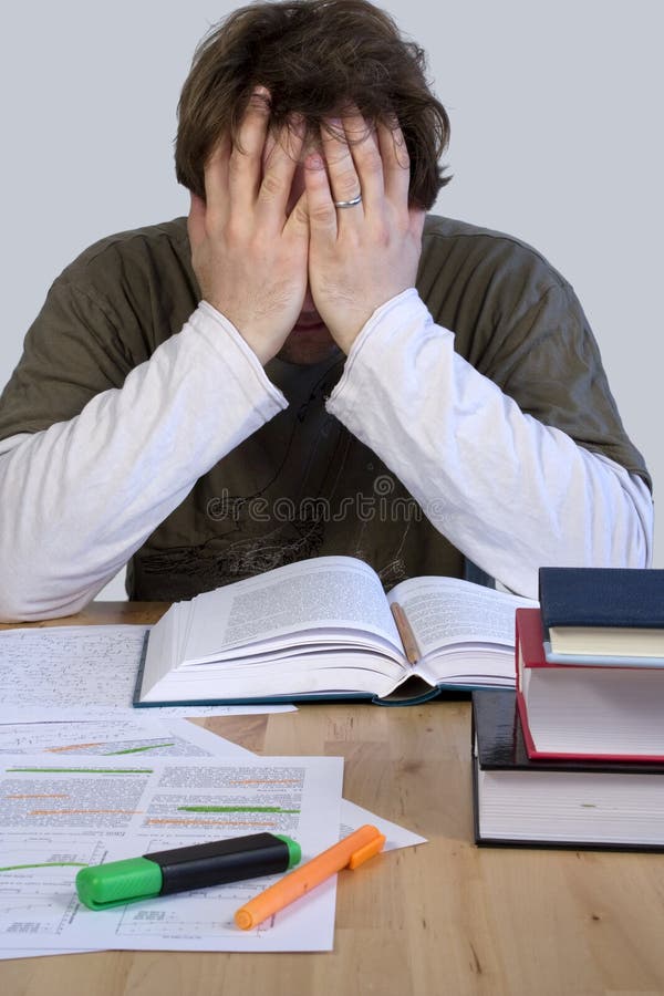 Tired student stock image. Image of tired, isolated, trouble - 9289887