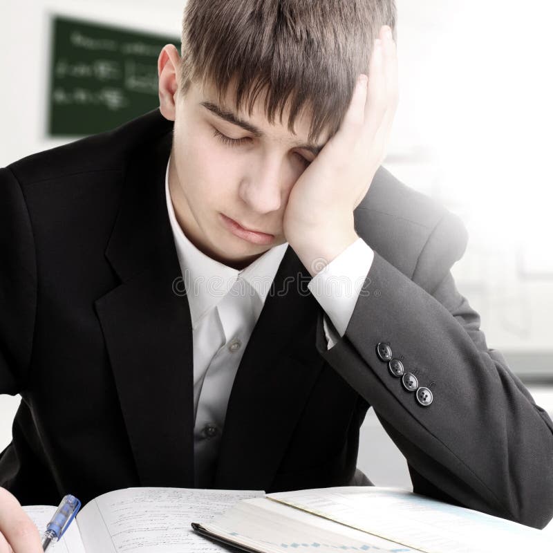 Tired Student stock image. Image of problem, exam, lassitude - 40602011