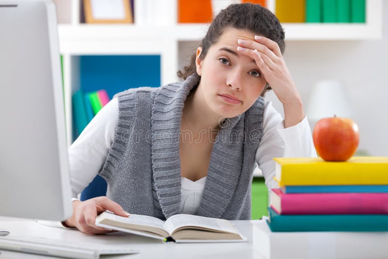 Disappoint Student with Test Result Stock Image - Image of bright ...