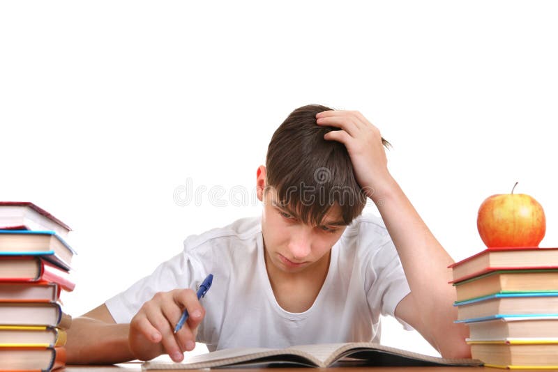 Tired Student stock image. Image of overwork, think, heap - 36659775
