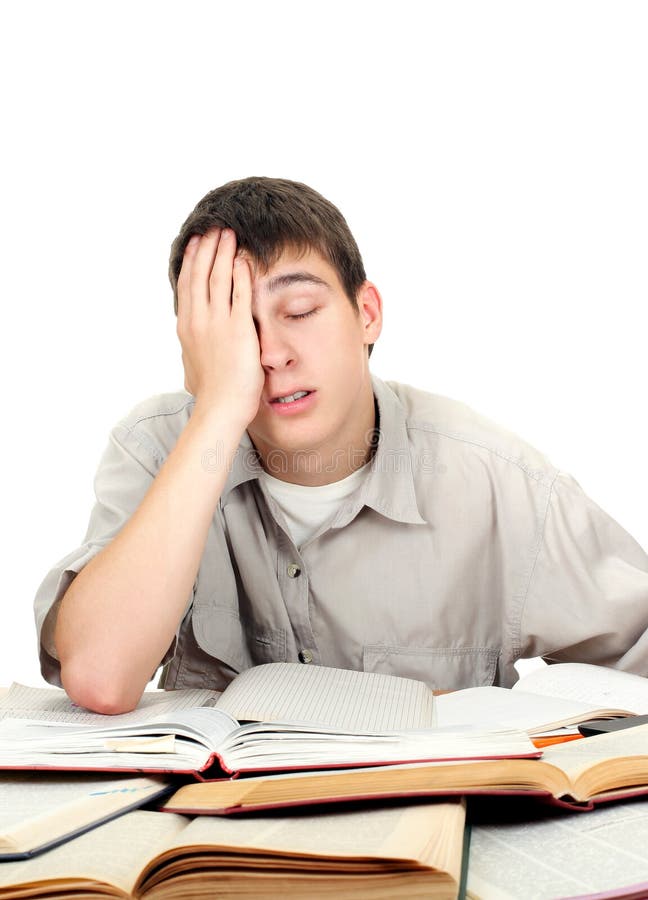 Tired Student stock photo. Image of apathy, school, exam - 59046730