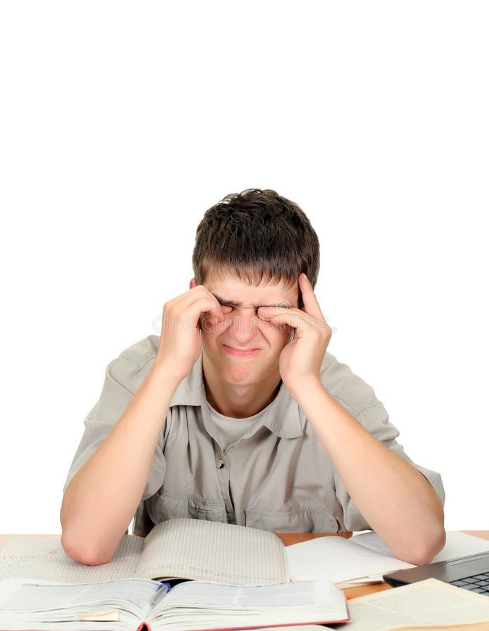 Tired Student stock photo. Image of listless, exam, male - 59046732