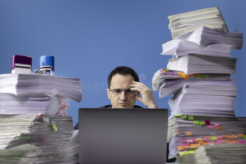 Office Worker Swamped Work Stock Photos - Free & Royalty-Free Stock ...