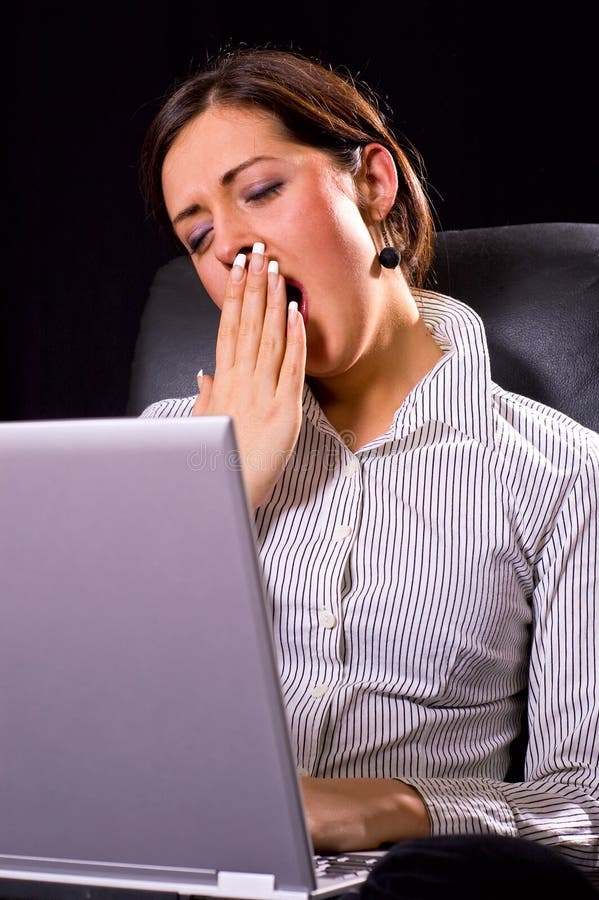 Tired woman stock photo. Image of night, notebook, sleeplessness - 4116536