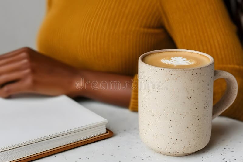 A Tired Woman with a Cup of Coffee in the Morning Stock Image - Image ...