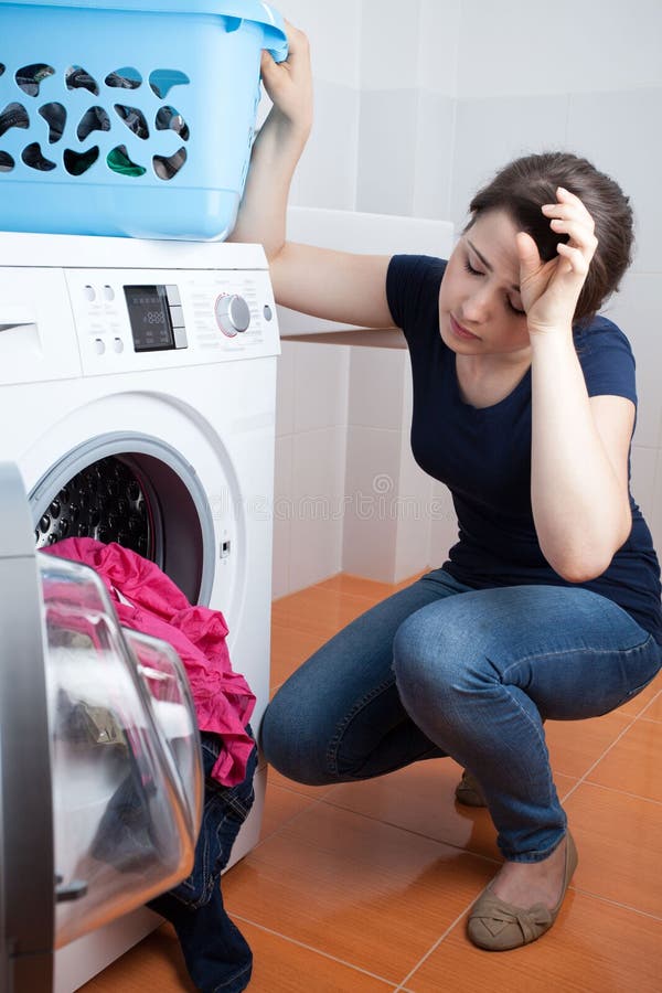 Tired Woman during Doing Housework Stock Photo - Image of chore, home ...
