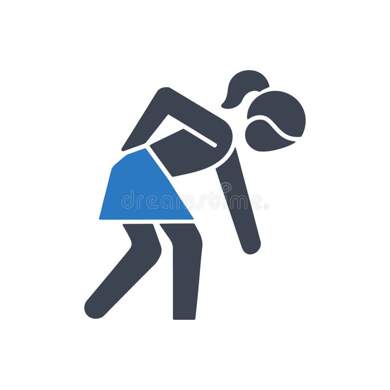 Tired Woman Icon stock vector. Illustration of posture - 347808489