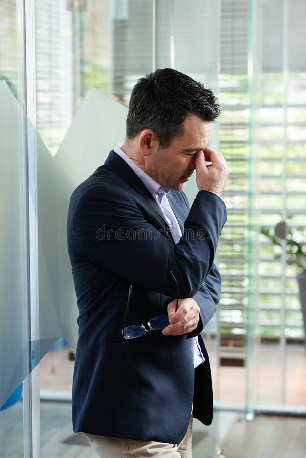 Tired businessman stock image. Image of paperwork, elegant - 34646545