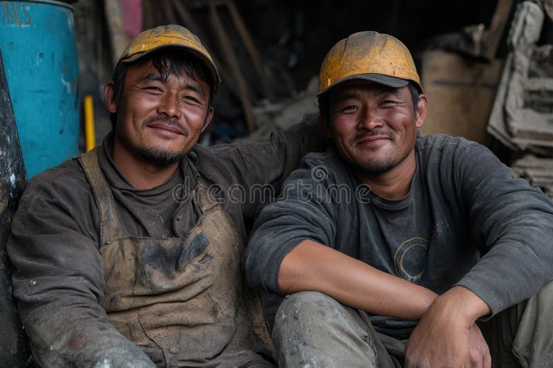 Tired Workers Resting after a Busy Day at Work Stock Illustration ...
