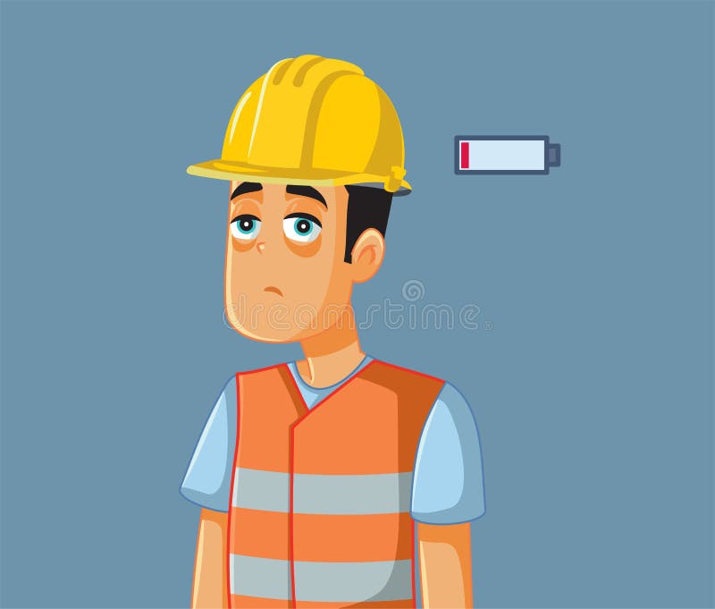 Construction Tired Worker Stock Illustrations – 180 Construction Tired ...