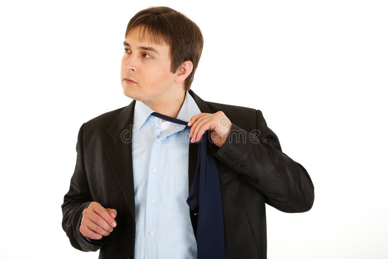 Untying the Tie stock image. Image of executive, male - 2788949