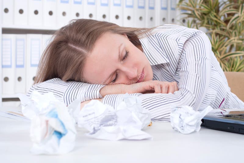 Tired young woman sleeping stock photo. Image of face - 24482778