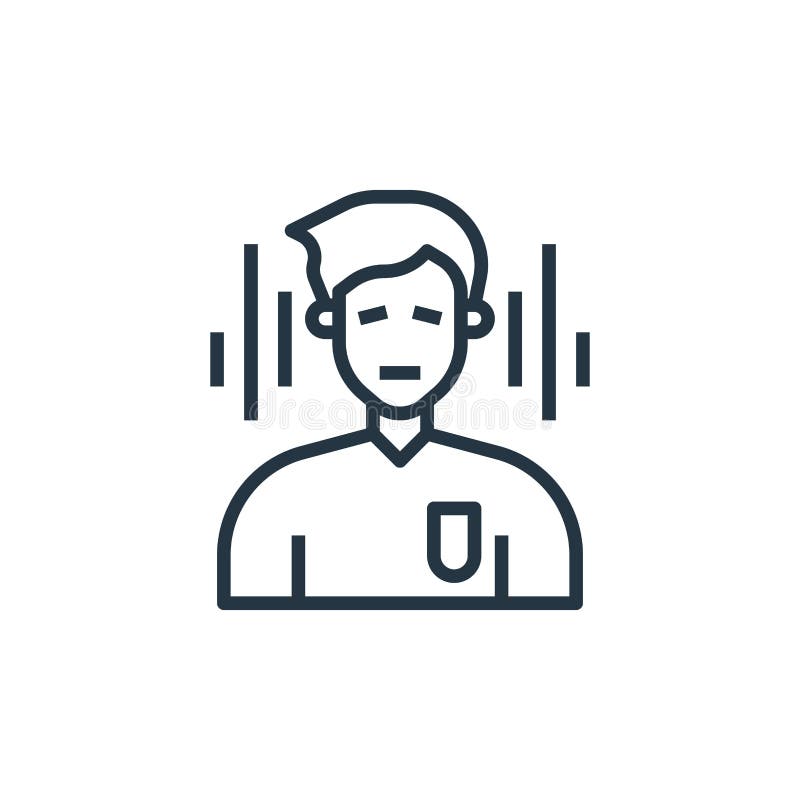 Tiredness Vector Icon Isolated on White Background. Outline, Thin Line ...