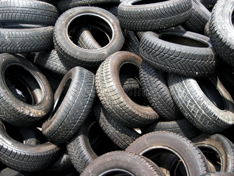 Worn out used tires stock image. Image of threadbare - 14402665