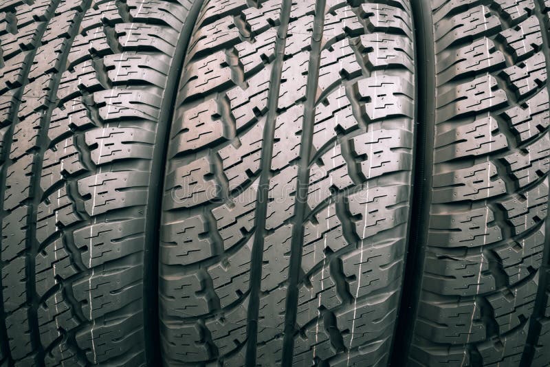 Rubber Car Tires, Close-up. Backgrounds and Textures Stock Photo ...