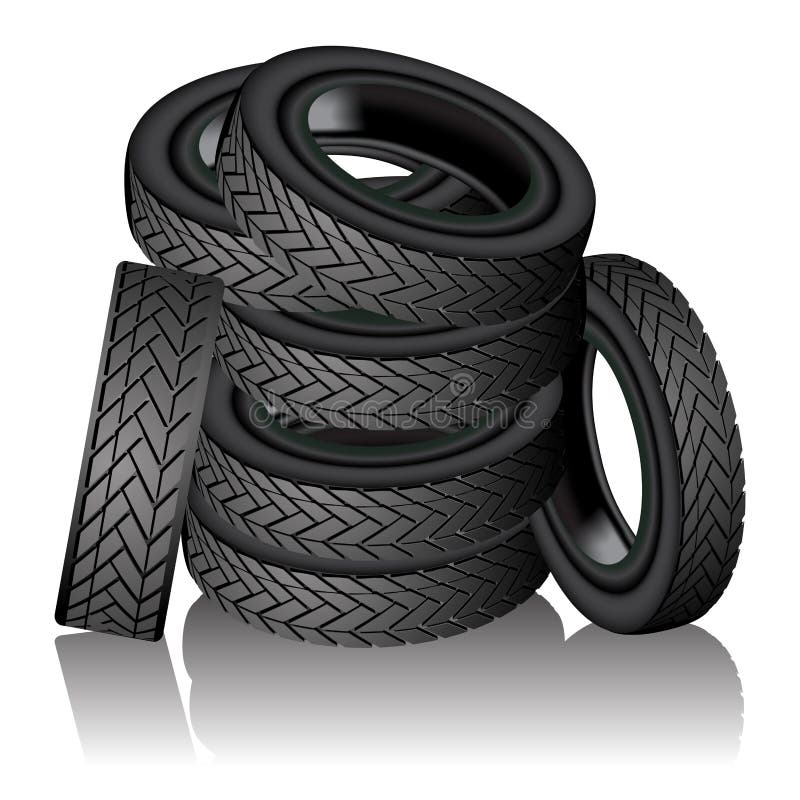 Stack New Tires Stock Illustrations – 526 Stack New Tires Stock ...