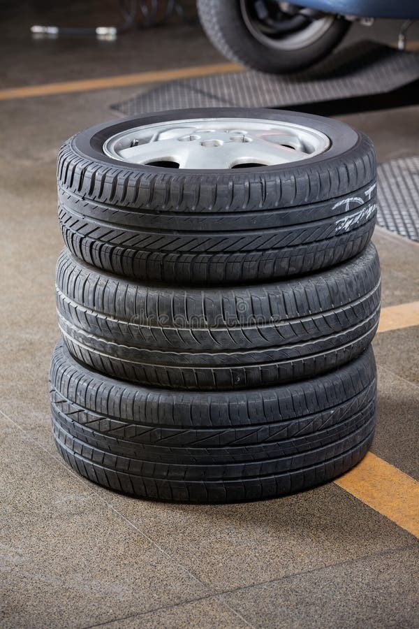 Tires at Garage stock photo. Image of industry, maintenance - 67847284