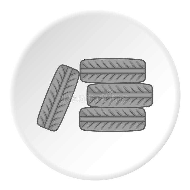 Tires icon, cartoon style stock vector. Illustration of service - 78689180