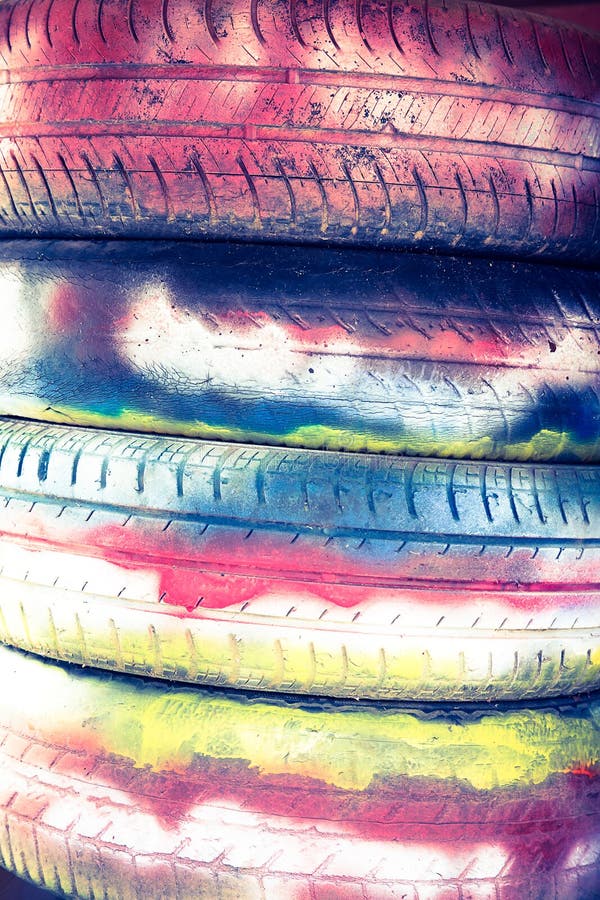Painted Car Tire Close-up Texture Background Stock Photo - Image of ...