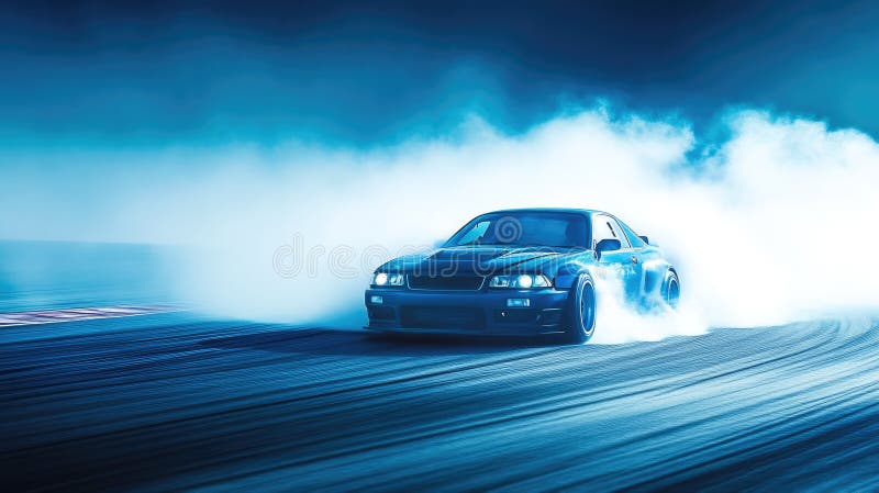 Tires Screeching: a Drifting Masterpiece. Stock Illustration ...